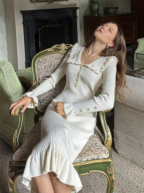 Abijah Ruffle Dress - Kvasim (North America)